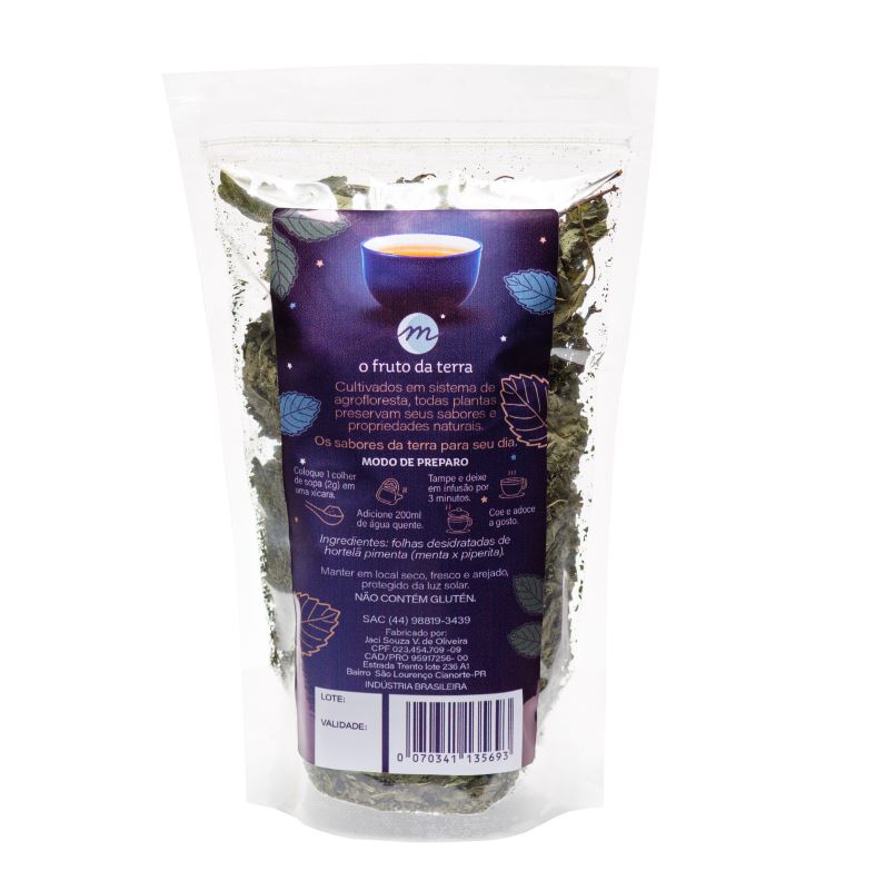 Chá de Hortelã Pimenta Desidratado Orgânico - Mãe Lua