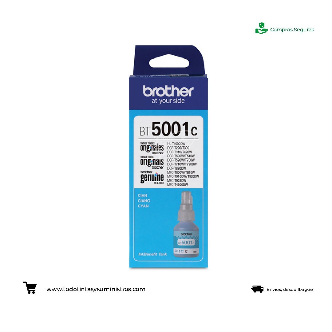 Botella de tintas Brother BT5001C Original Azul | Botella de tintas Brother BT5001C Original ...