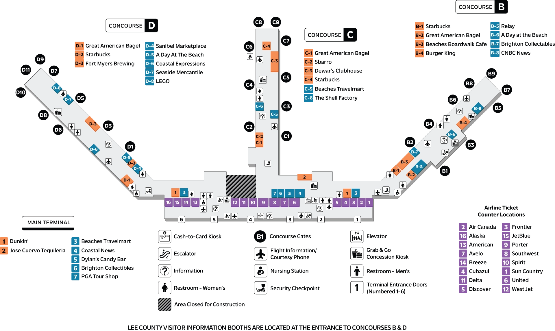 South West Airlines Terminal Maps