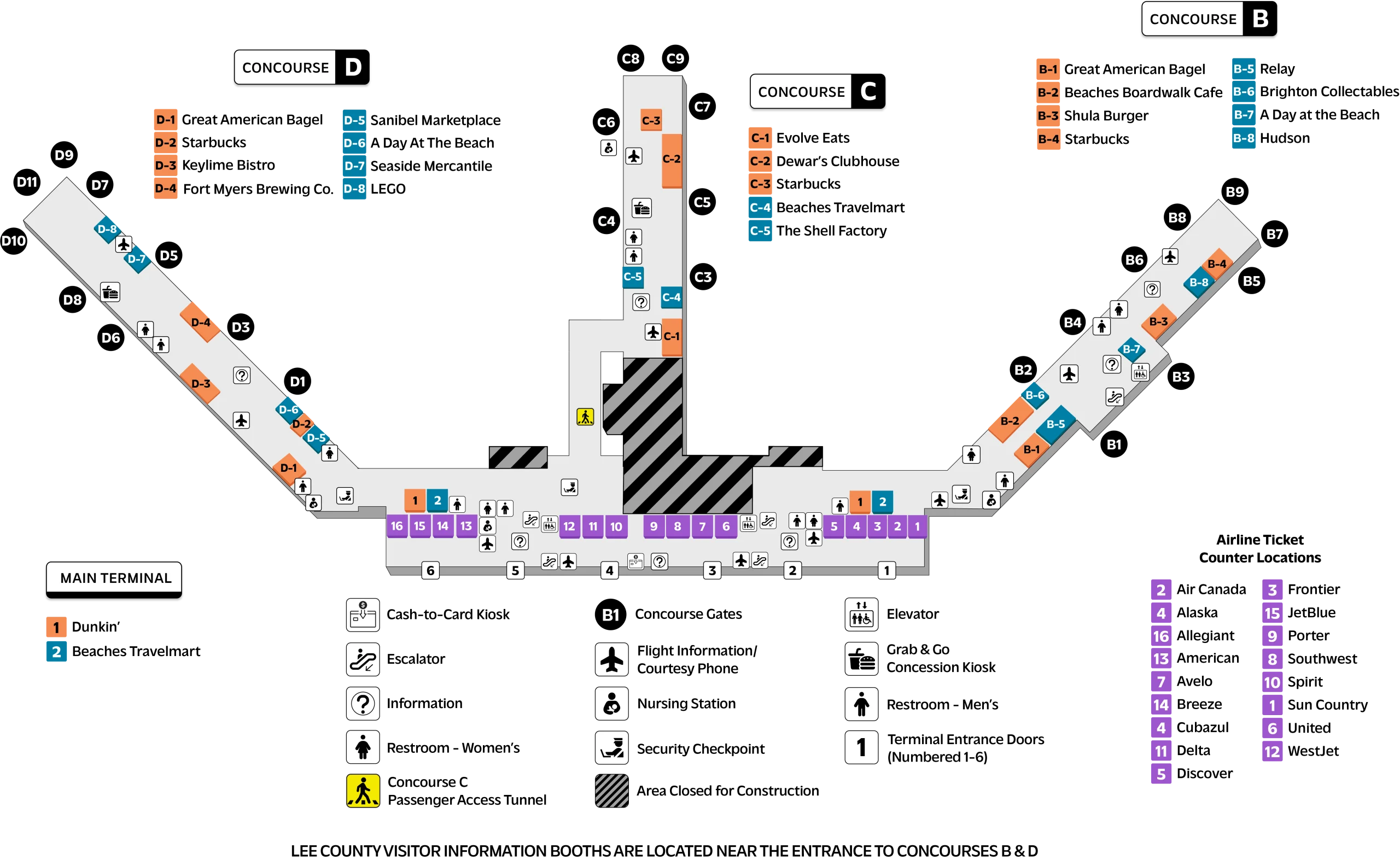 Terminal Maps | RSW Southwest Florida Airport