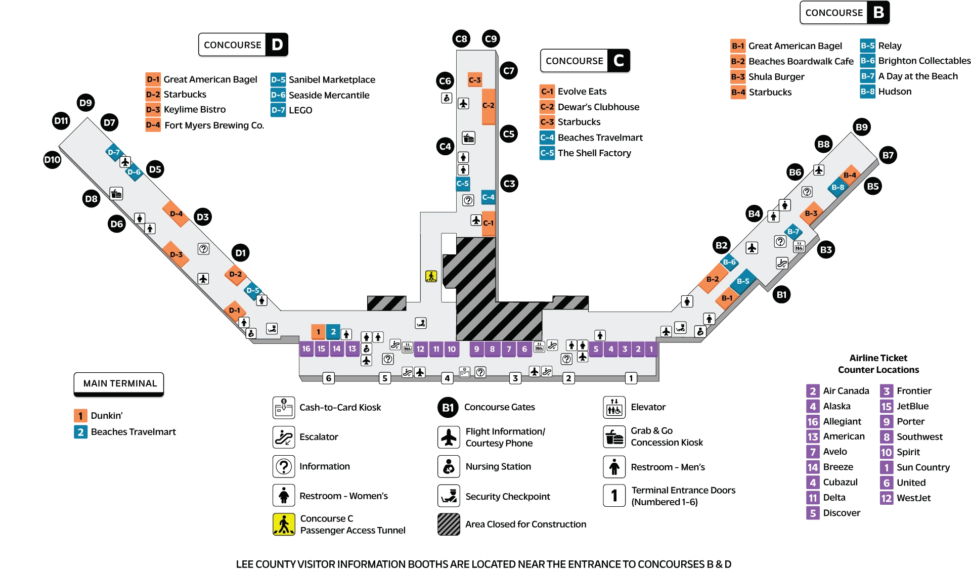 Terminal Maps | RSW Southwest Florida Airport