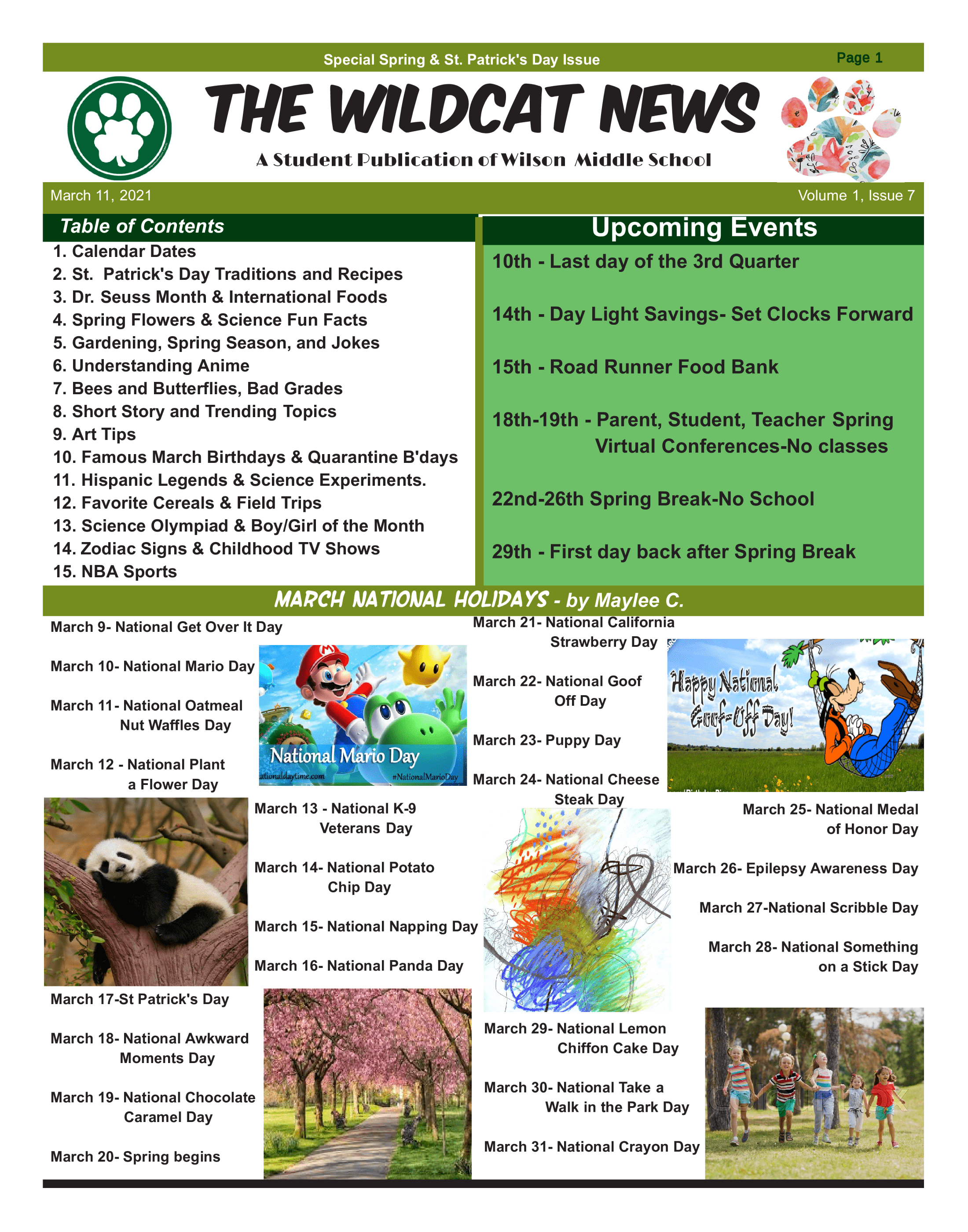 eNewspaper Viewer - March Wildcat Newspaper