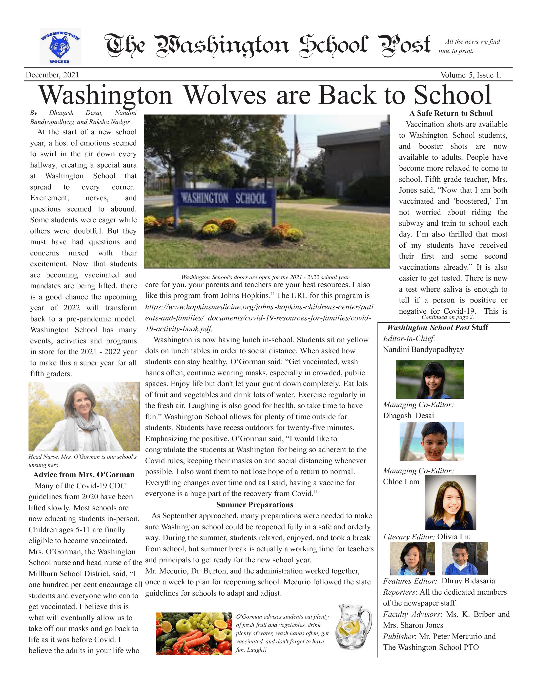 eNewspaper Viewer - The Washington School Post