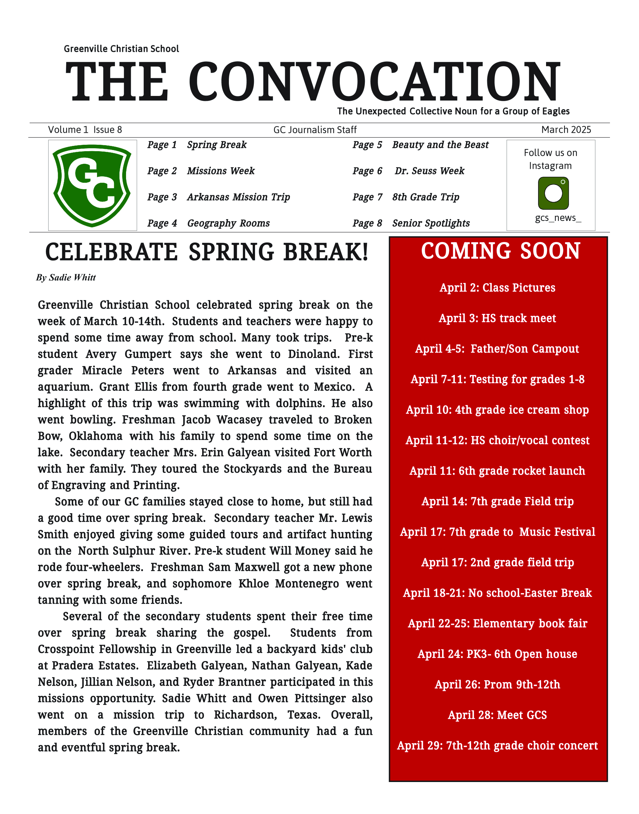 eNewspaper Viewer - The Convocation March edition