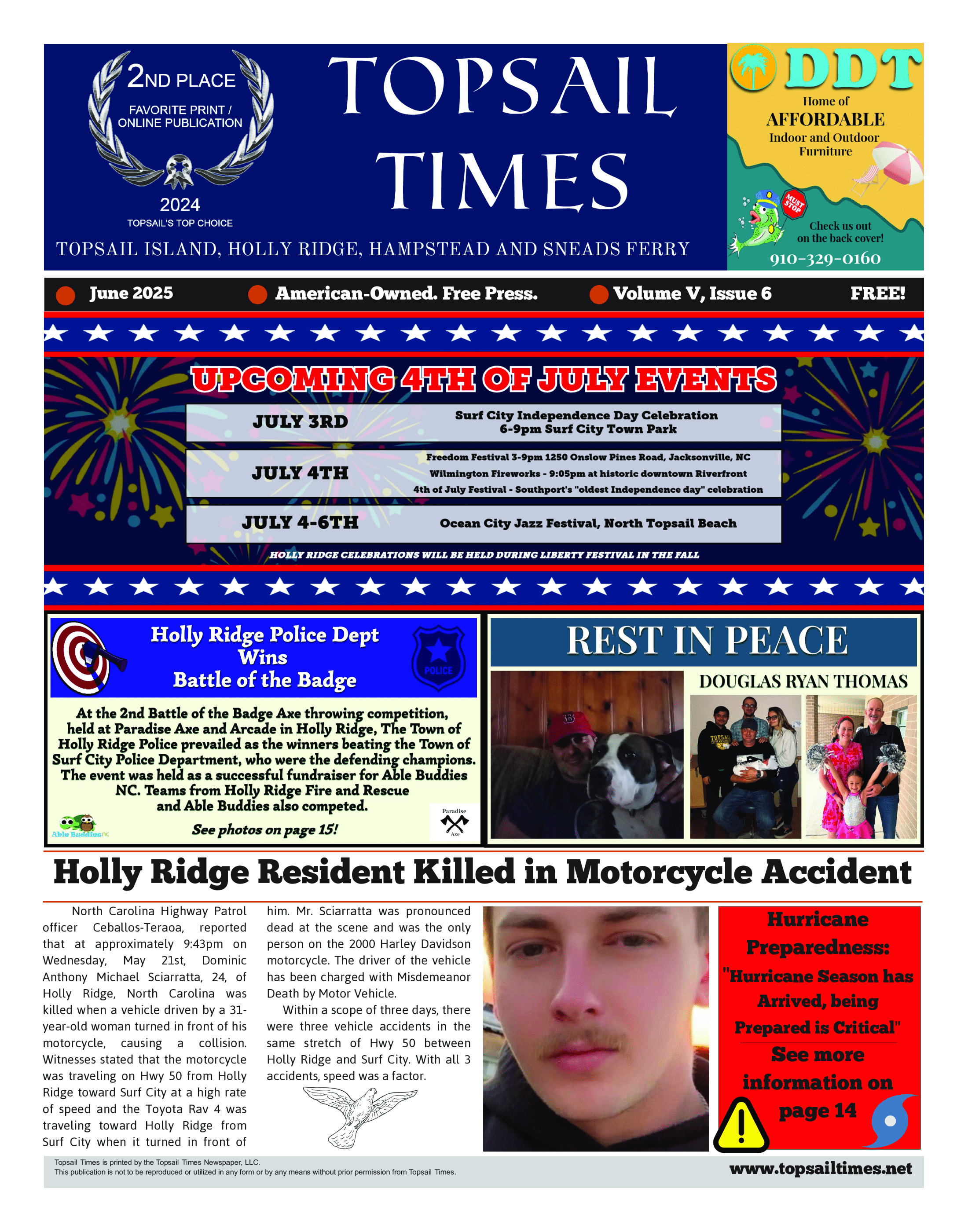 eNewspaper Viewer - Topsail Times Newspaper Volume 5, Issue 6