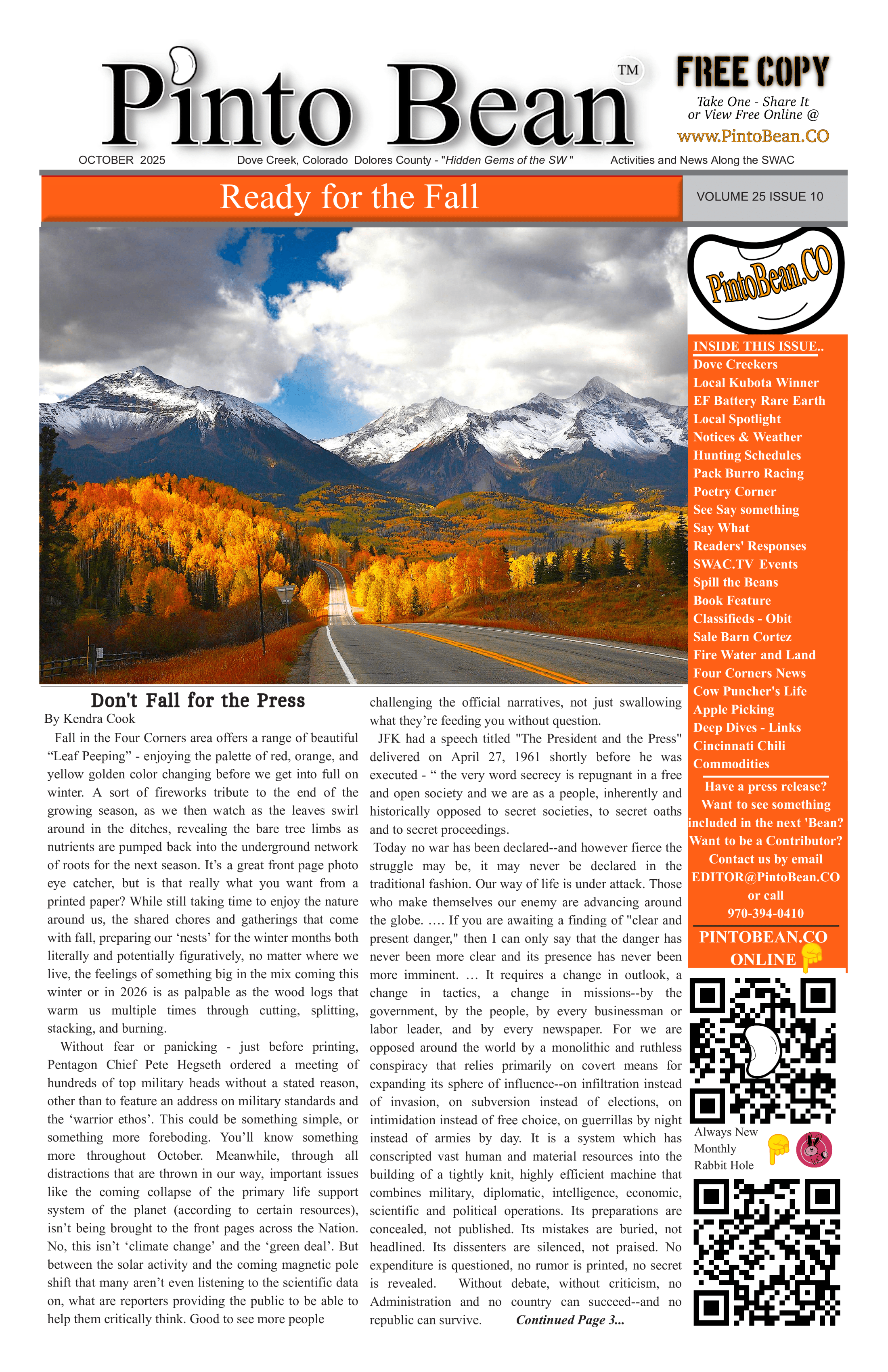 eNewspaper Viewer - Pinto Bean October 2025