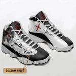 Christian Shoes, Jesus Basic Walk By Faith Custom Name Jd13 Shoes Black ...