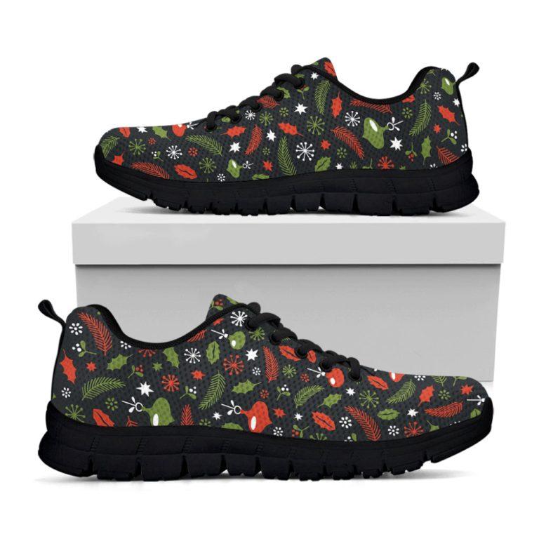 Christmas Sneaker, Colorful Christmas String Lights Print Running Shoes ...