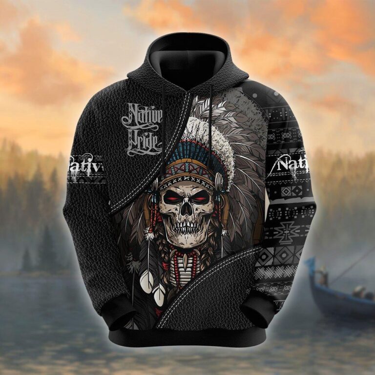 Native American Hoodie, Retro Tribal Style Pattern Native American 3D ...