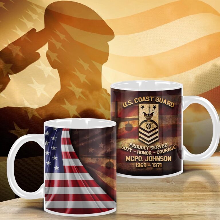 US Air Force Military Proudly Served American Flag Military Mug,, Us ...