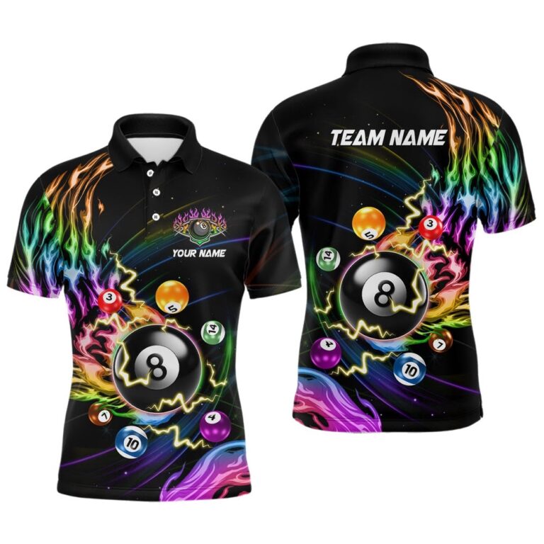 10 Ball Pool Billiard Polo Polo Shirts, Name 10 Ball Billiards Team ...