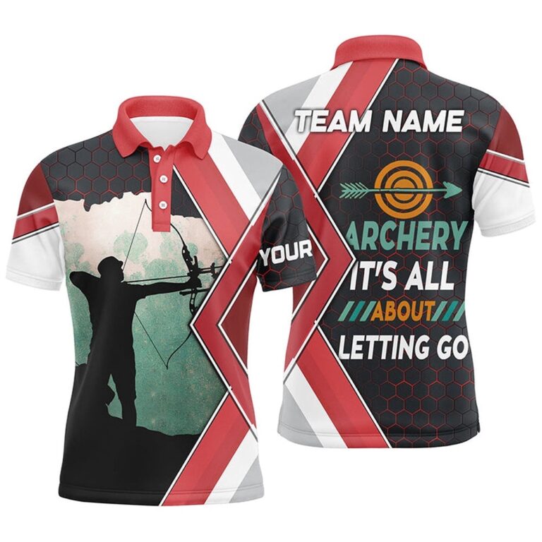 Target Archery Silhouette Archer Polo Shirts, Custom Arrows Archery ...