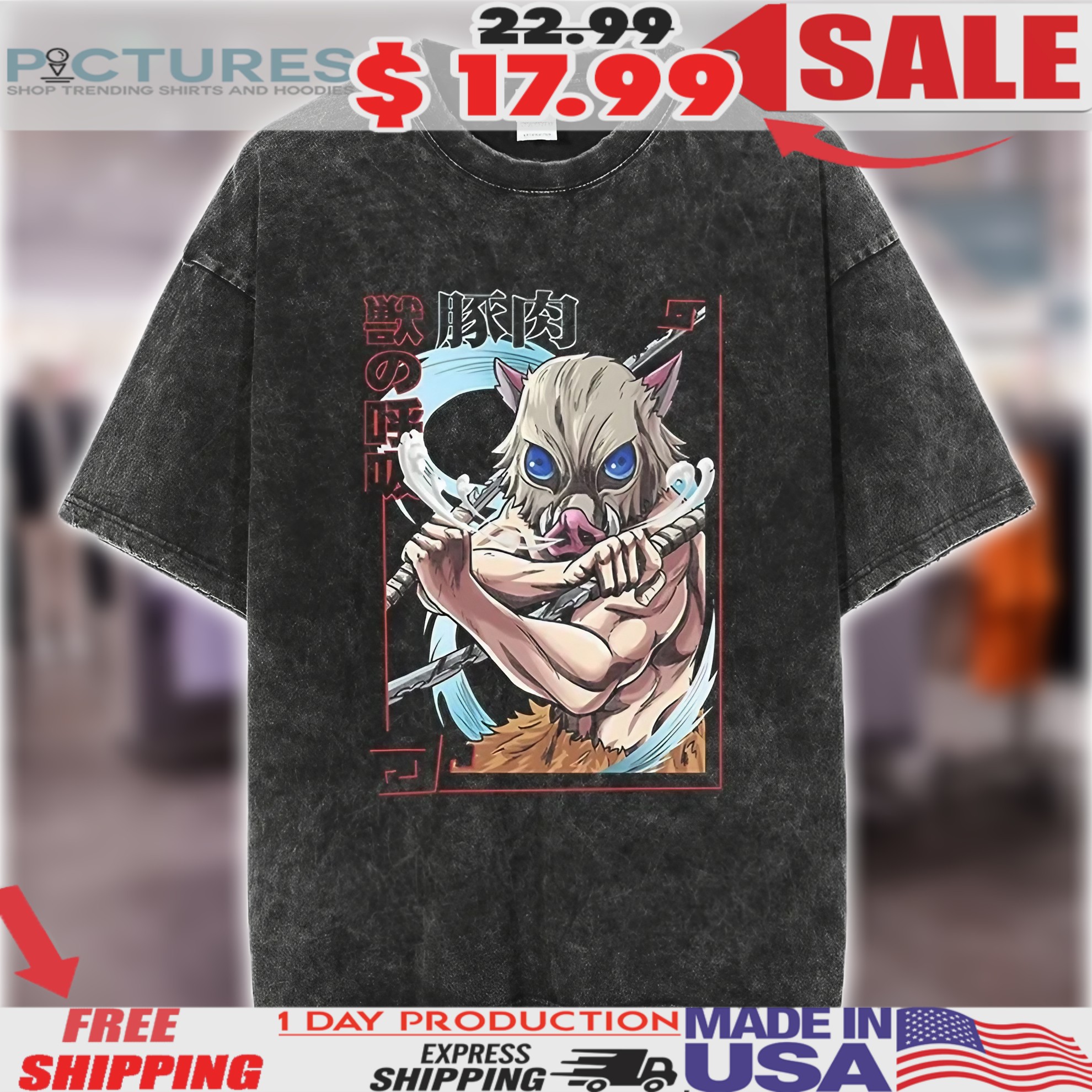 🚛Free Delivery: Demon Slayer Inosuke Hashibira Anime Shirt • , Classic ...