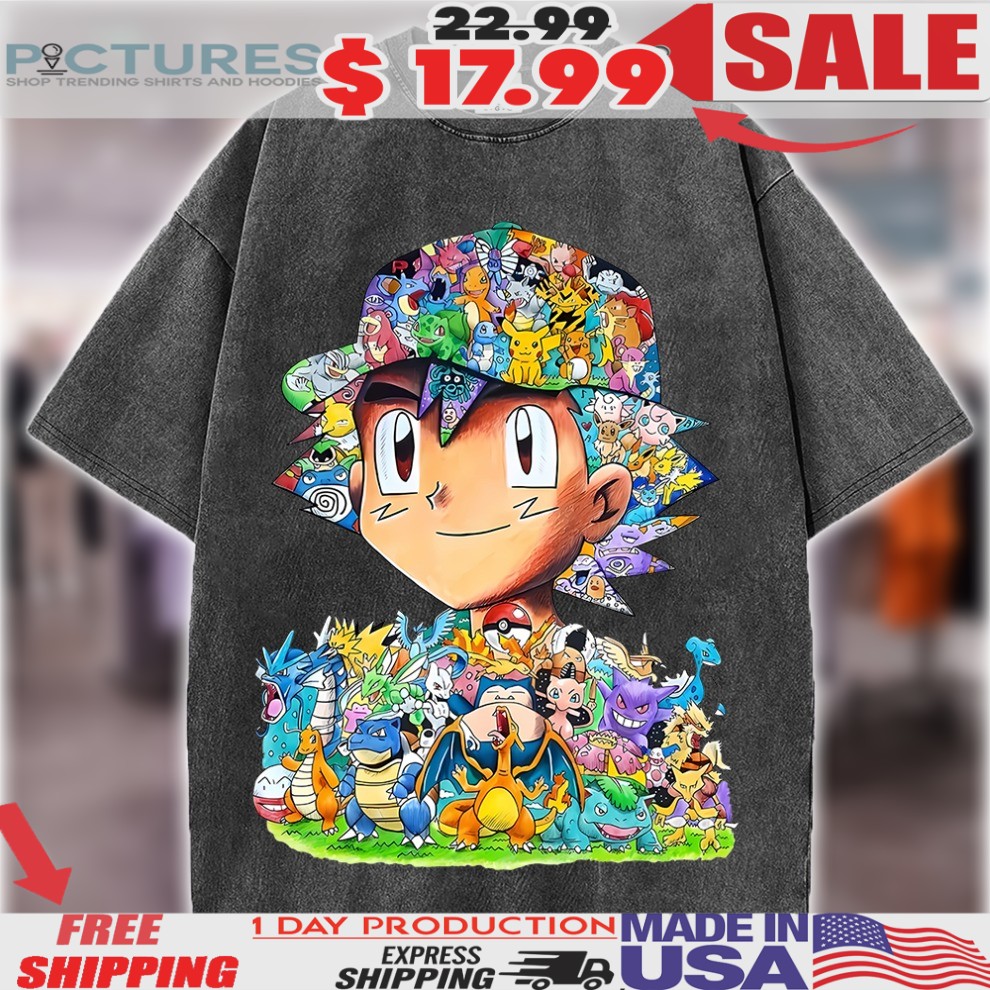 🚛Free Delivery: 📣SaleOff 20% Pokemon Characters In Ash Ketchum Graphic ...