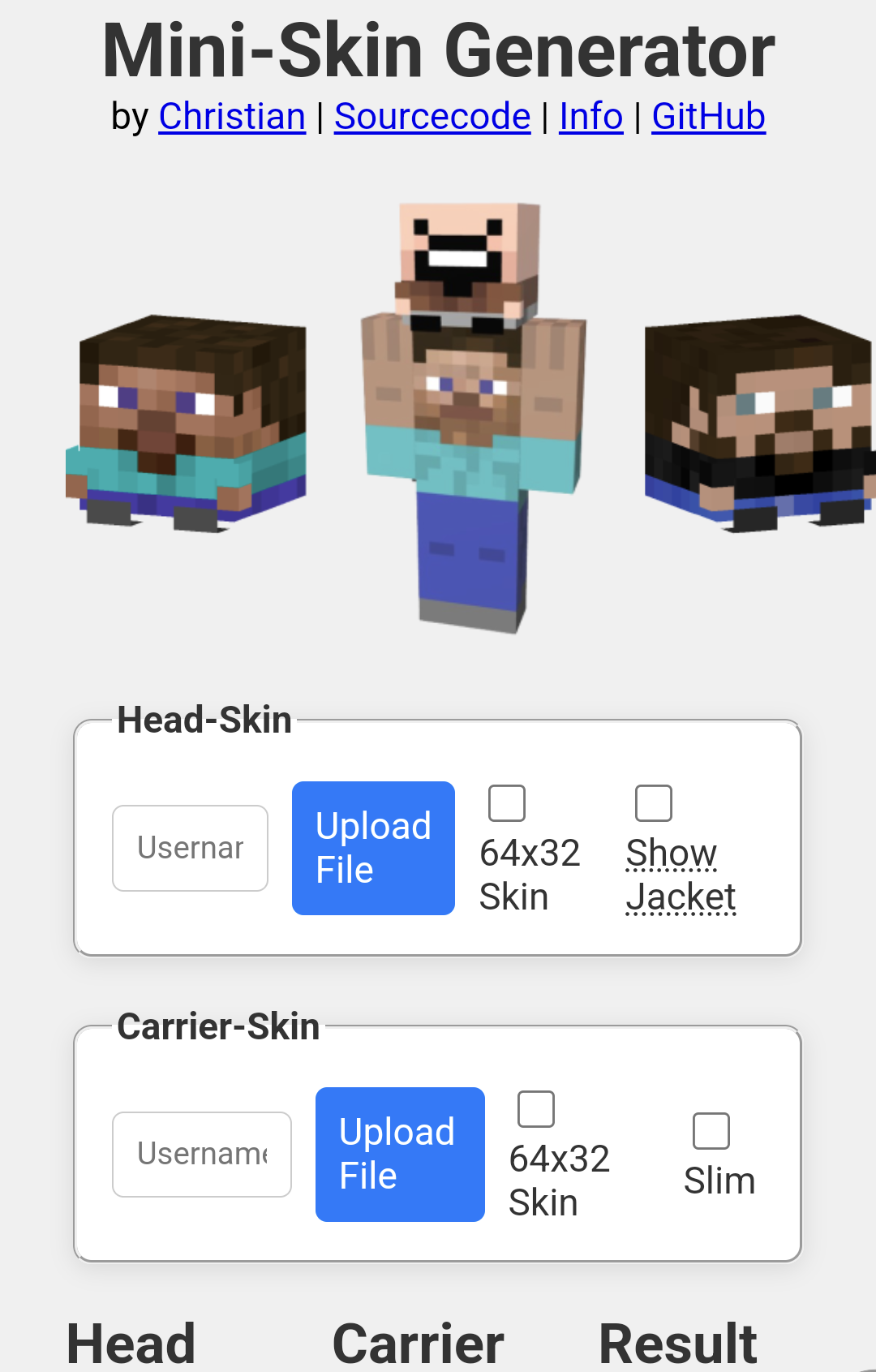 Adrian Brightmoore: "Mini skin generator By Christian https://minisk ...