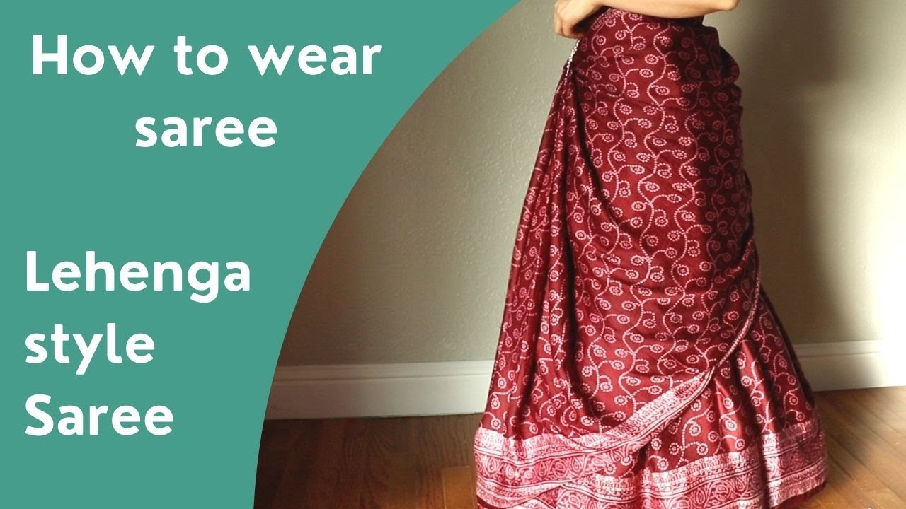 How to wear saree | Lehenga style Saree | ISKCON Style – TheVaisnava ...